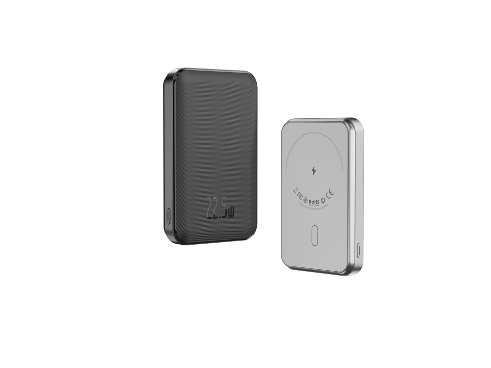 Power Bank Wireless and Cable 22.5 W PD Battery Fast Charging USB-C and ...