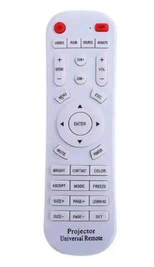 UNIVERSAL PROJECTOR Remote Control FOR PROJECTOR White IRISH STOCK ...